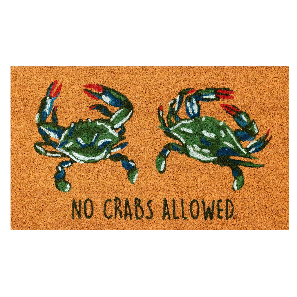 No Crabs Allowed Coir Door Mat Crab Nautical and Coastal Design ...