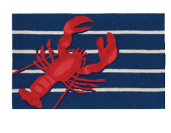 Lobster on Stripes Indoor/Outdoor Rug – Chesapeake Bay Goods