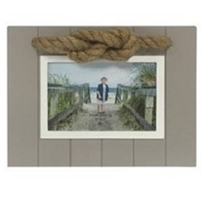 Nautical Photo Frame - Tan & Beach White Frame with Rope Accent ...